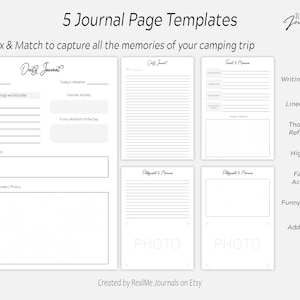 Camping Journal Printable Templates: RV Trip Planner (digital Download ...