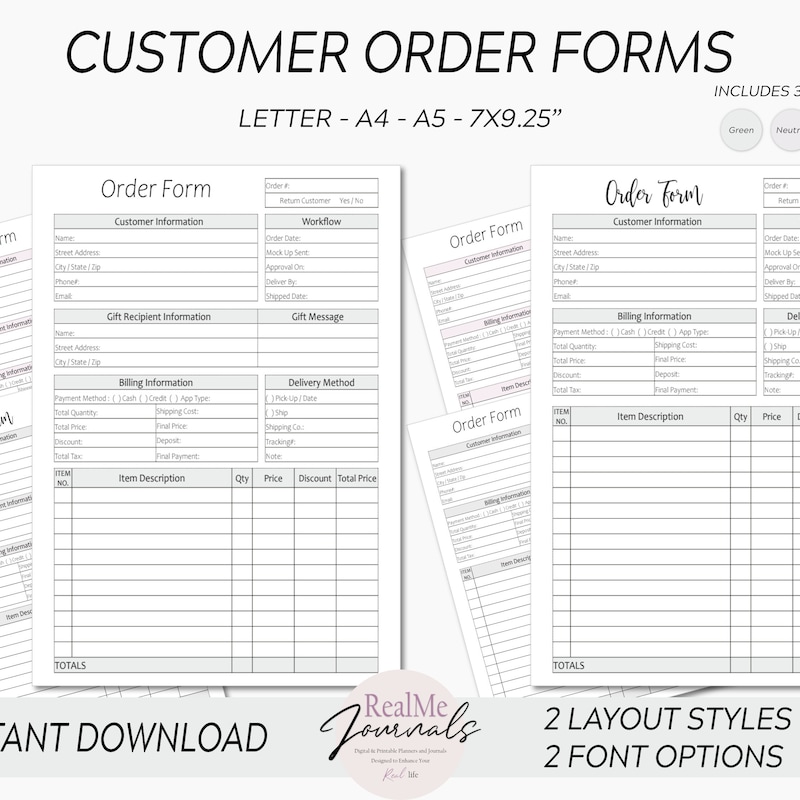 Order Forms for iPad - Etsy