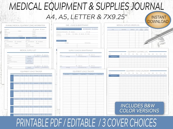 Medical Equipment & Supplies Logbook / DME Tracker Perfect for | Etsy