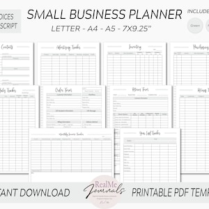 Small Business Planner Printable: Home Business Organizer (PDF) - Etsy