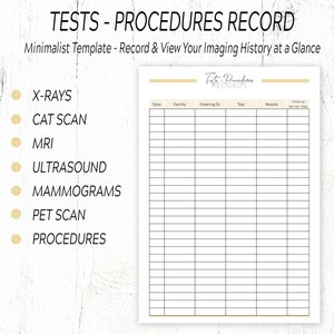 Printable Medical Templates for Radiology Tests & Procedures ...
