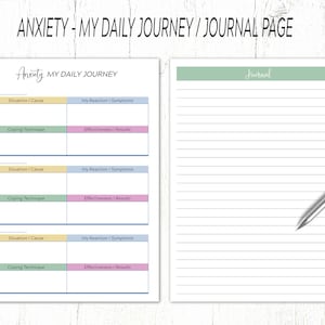 Anxiety Journal / Anxiety Printable Planner / Panic Attack & Coping ...