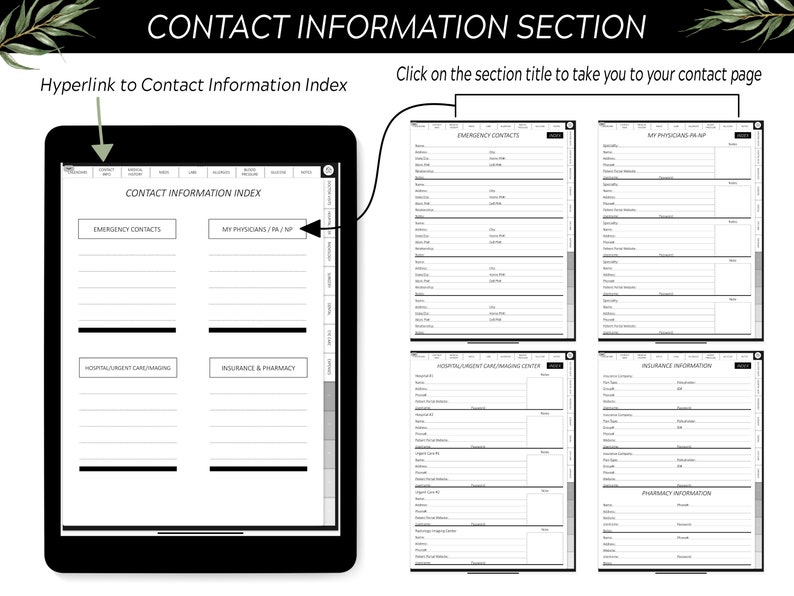 Digital Medical Planner / Digital Health Tracker With 5 - Etsy