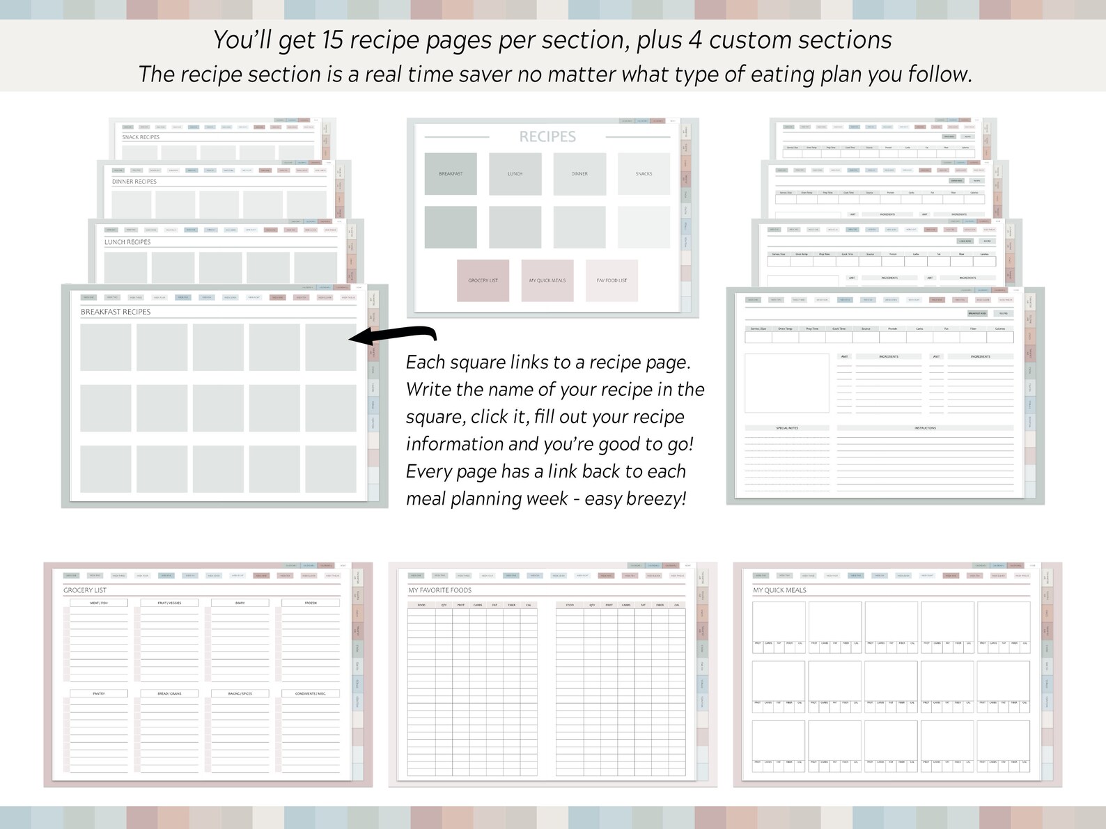 Digital Fitness Planner Goodnotes / 12 Week Digital Workout Tracker ...