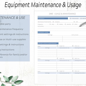 Medical Equipment & Supplies Logbook: DME Tracker (digital Download) - Etsy