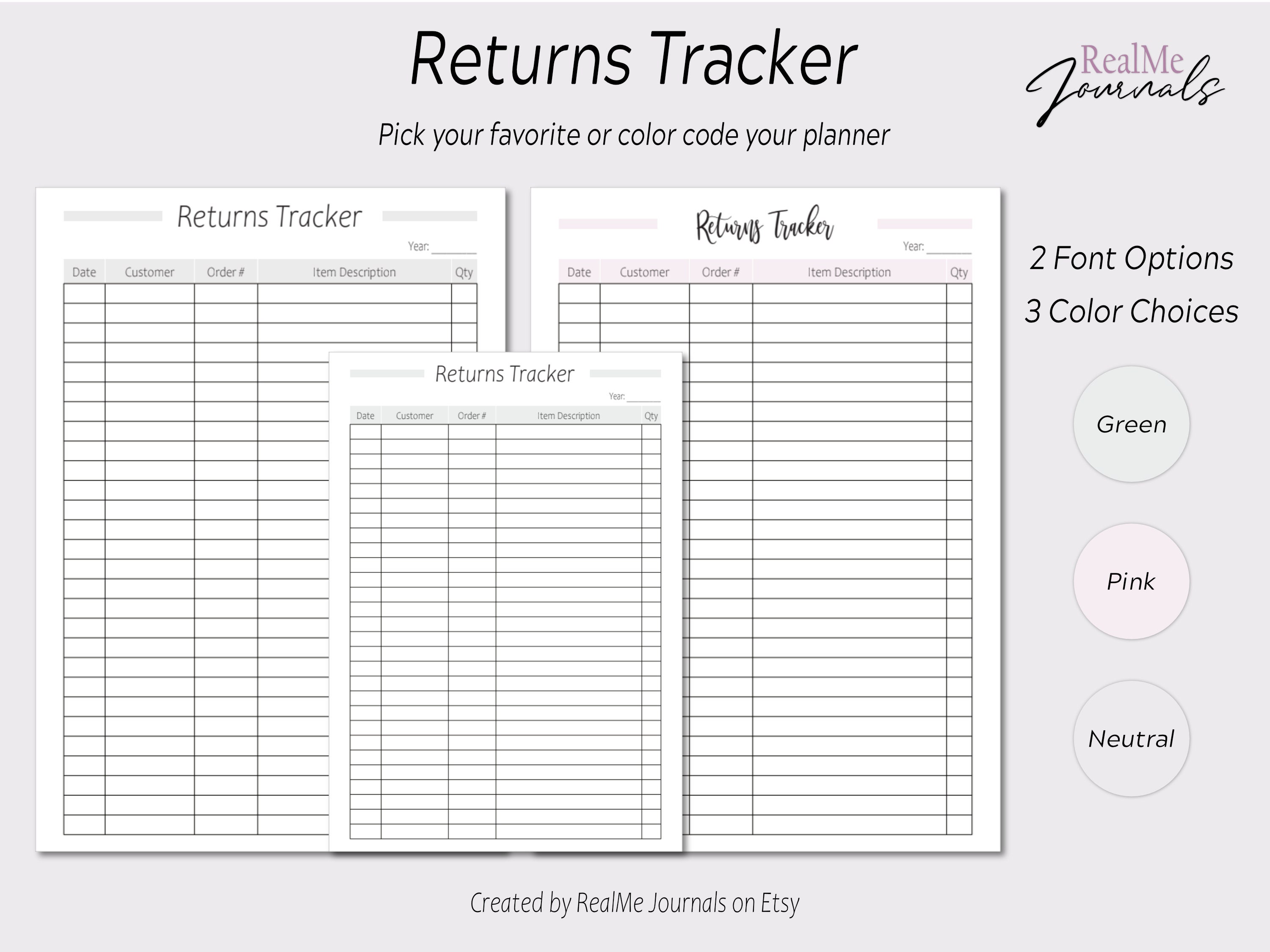 Sales Tracker Printable / Sales Tracker for Small Business / Order ...