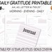 Daily Gratitude Journal / Morning Evening & Daily Gratitude Printables ...