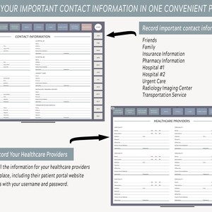 Digital Caregiver Planner: Home Health, Medical History, Vitals Log ...
