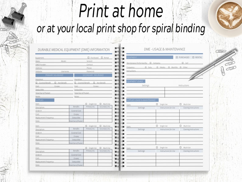 Medical Equipment & Supplies Logbook: DME Tracker (digital Download) - Etsy