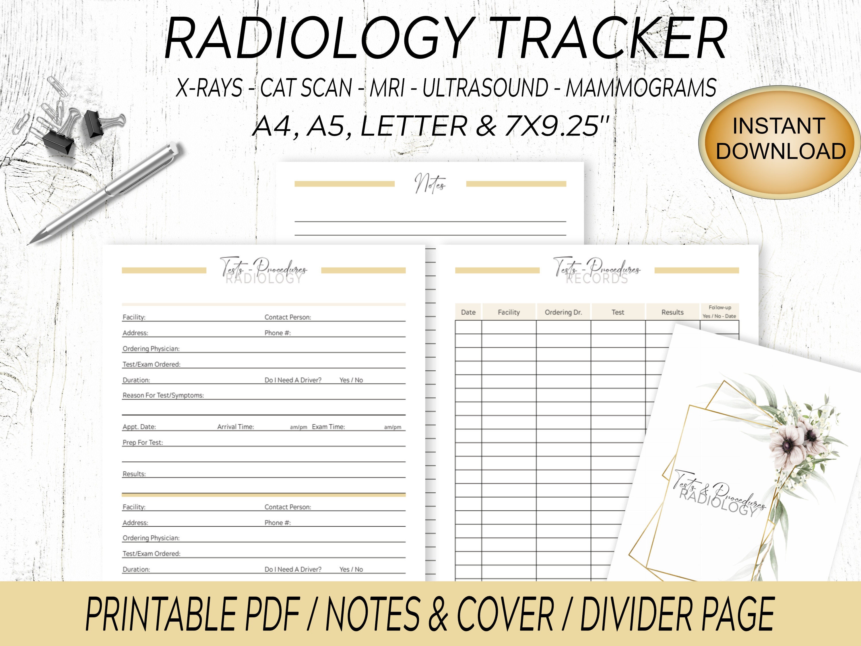 Printable Medical Templates for Radiology Tests & Procedures ...