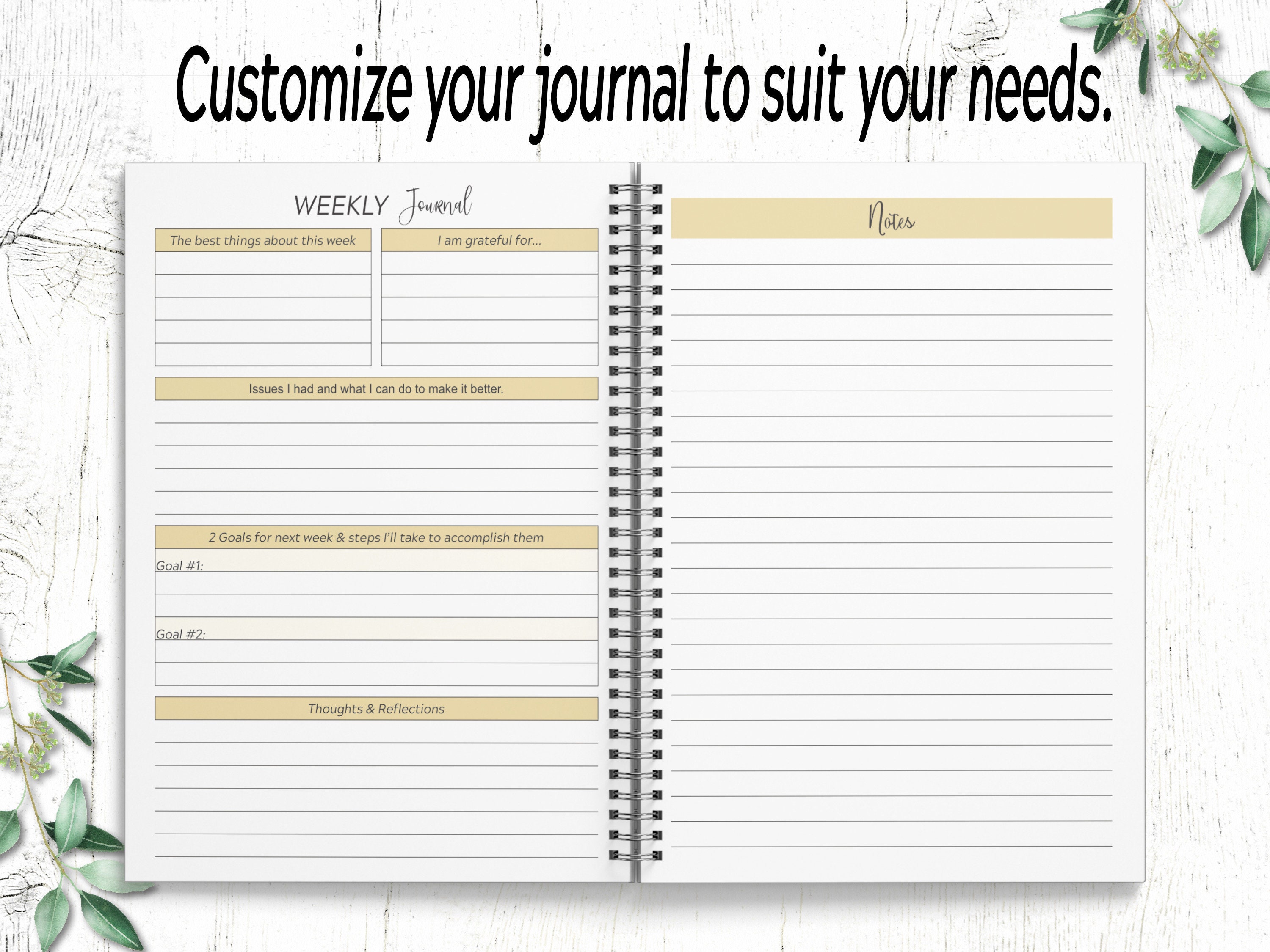 Daily Wellness Journal Monthly Symptom Tracker Pain | Etsy