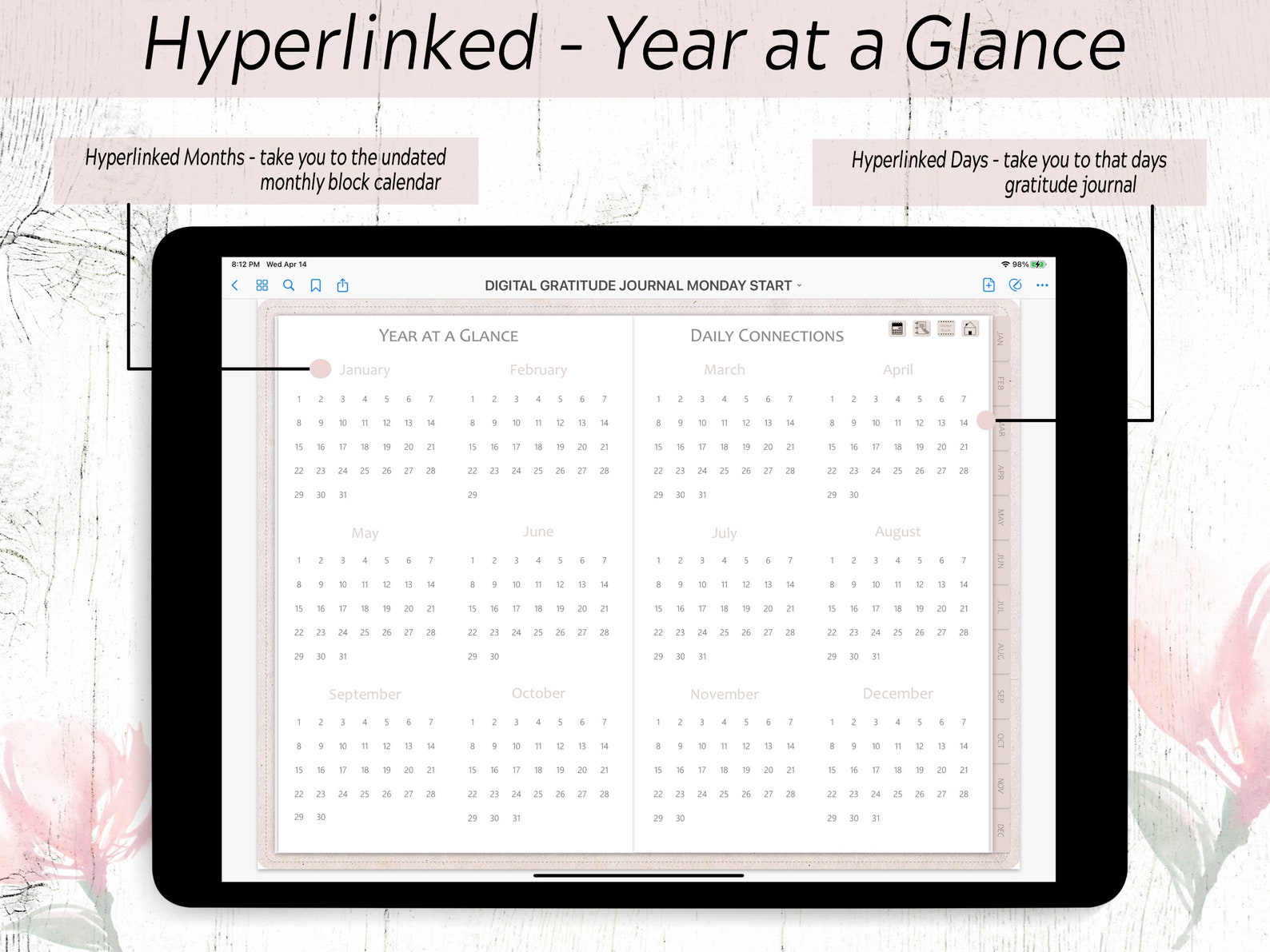 Digital Gratitude Journal With Prompts, Daily Reflection Journal for ...