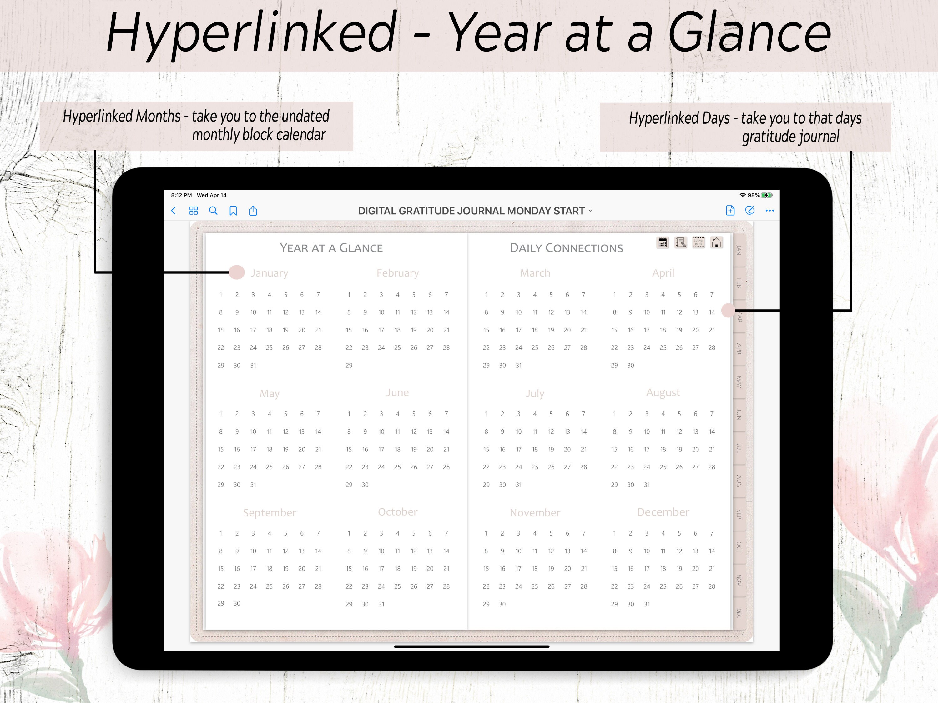 Digital Gratitude Journal With Prompts, Daily Reflection Journal for ...