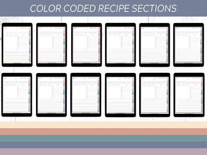 Digital Recipe Book Goodnotes / Digital Recipe Cookbook With - Etsy