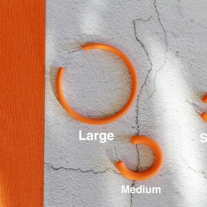 Orange Hoop Earrings - Etsy