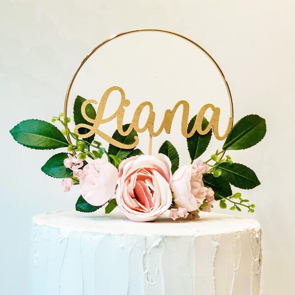 Blush Cake Topper - Etsy