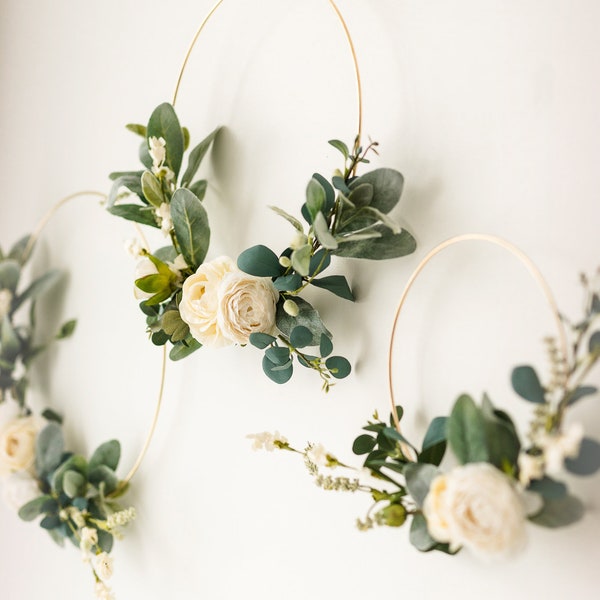 Floral Hoop Wreath - Etsy