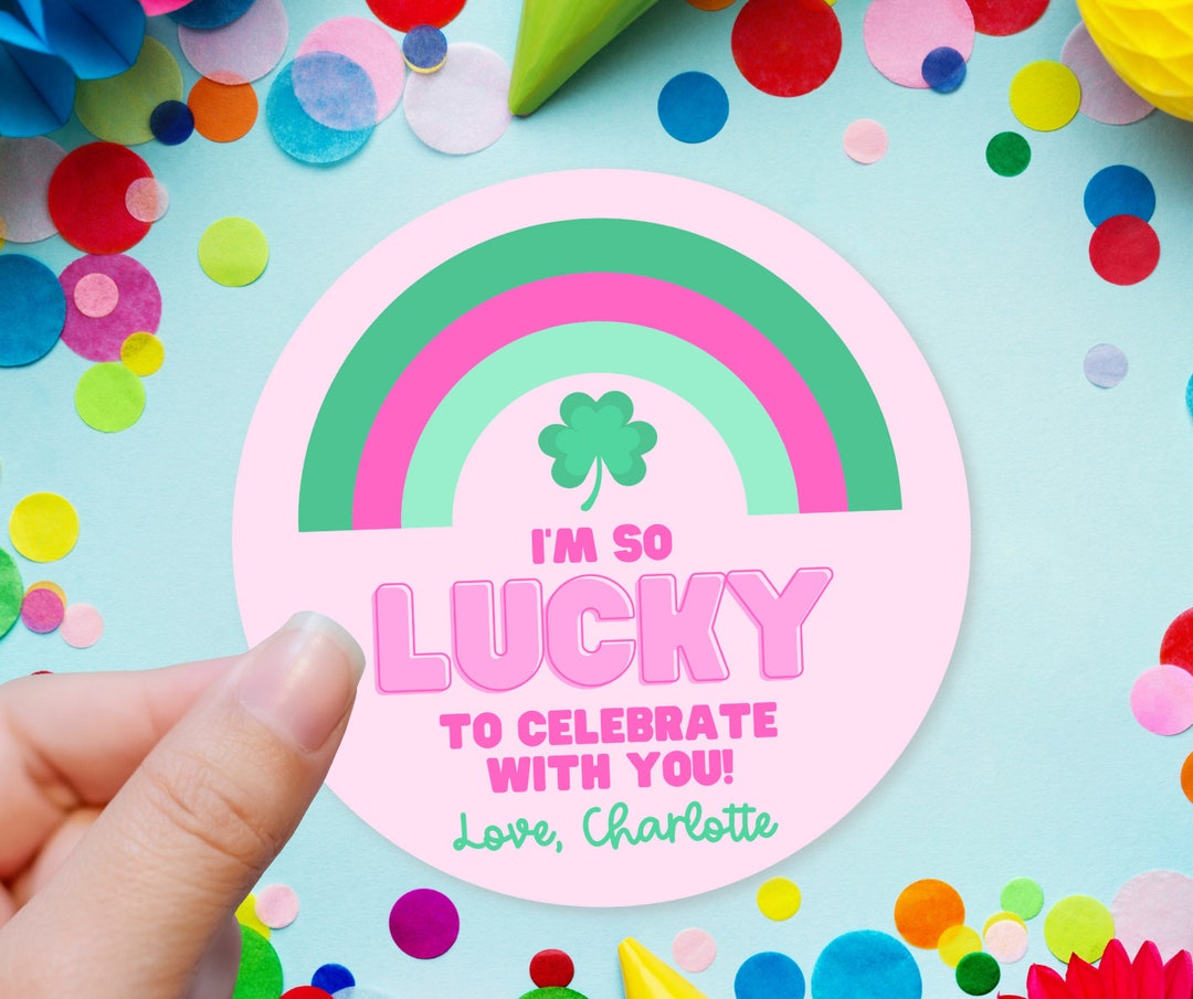 Lucky One Two Lucky Party Treat Bag Stickers St Patricks Party Theme ...