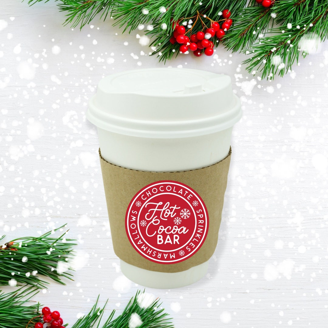 Stickers for Hot Cocoa Bar Hot Cocoa Chocolate Bar Stickers Labels Hot ...