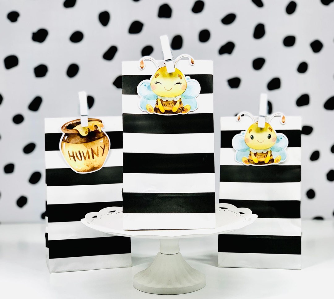 Honey Bee Mini Favor Bags 12 Treat Bags Sweet as Can Bee Which Will It ...