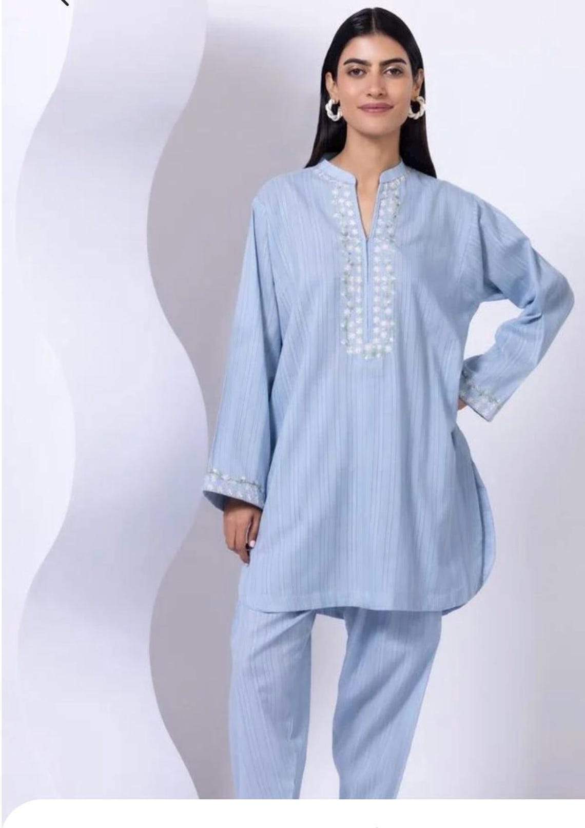 Kurta Tunic Shirt Embroidery Kurti Size 12 - Etsy