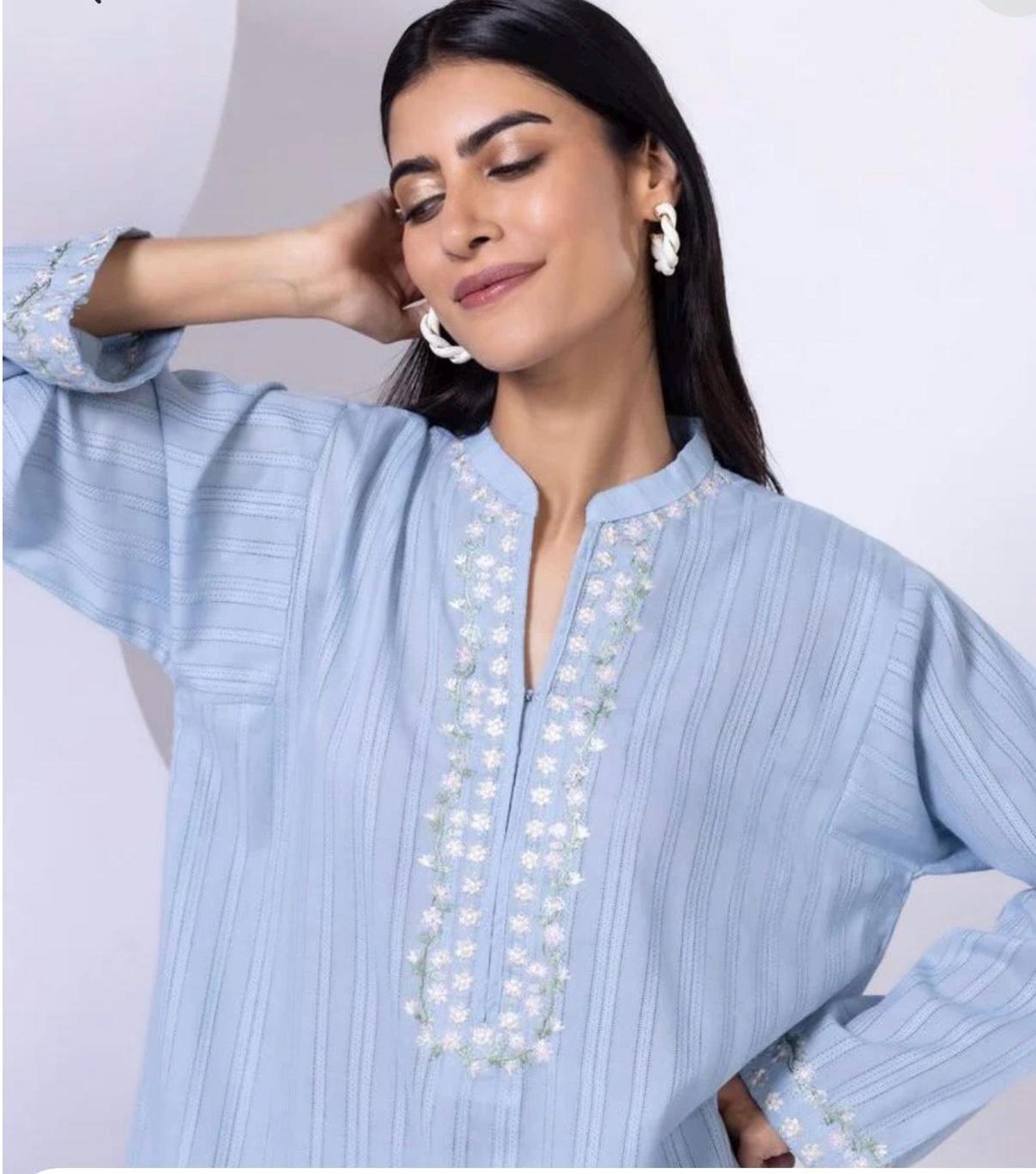Kurta Tunic Shirt Embroidery Kurti Size 12 - Etsy