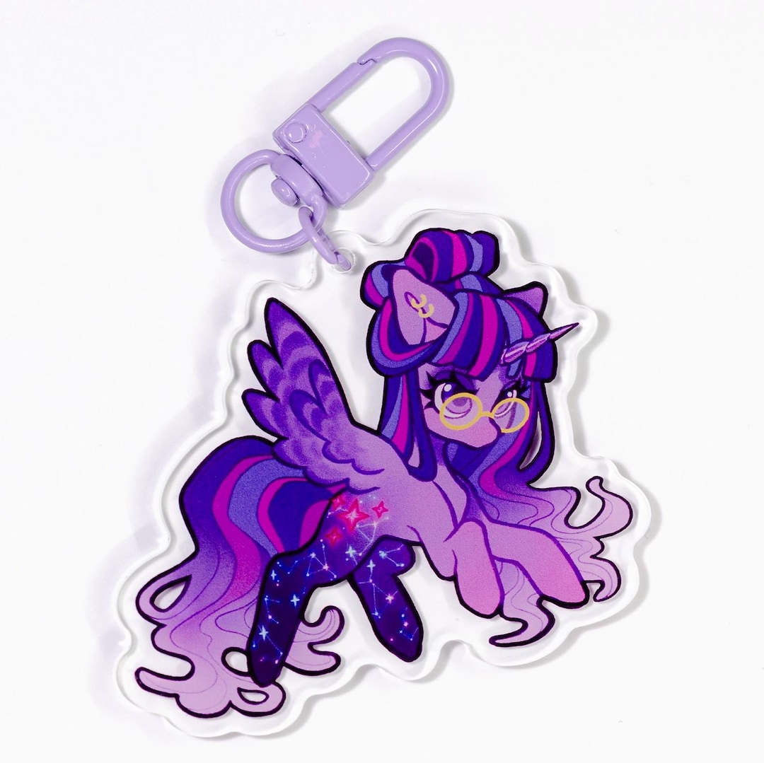 Twilight Sparkle MLP Acrylic Keychain | My Little Pony Mane 6 Charm - Etsy