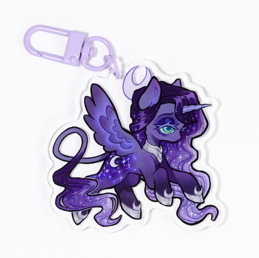 Princess Luna MLP Acrylic Keychain | My Little Pony Charm - Etsy