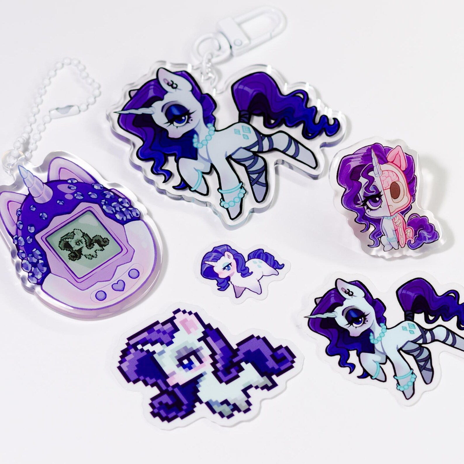 Rarity Tamagotchi Limited Edition MLP Keychain | My Little Pony Mane 6 ...