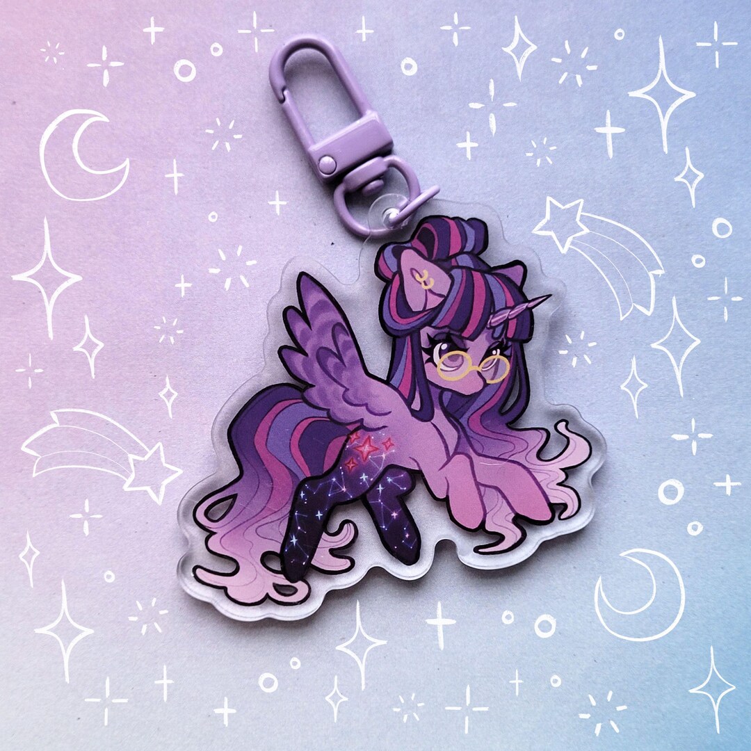 Twilight Sparkle MLP Acrylic Keychain | My Little Pony Mane 6 Charm - Etsy