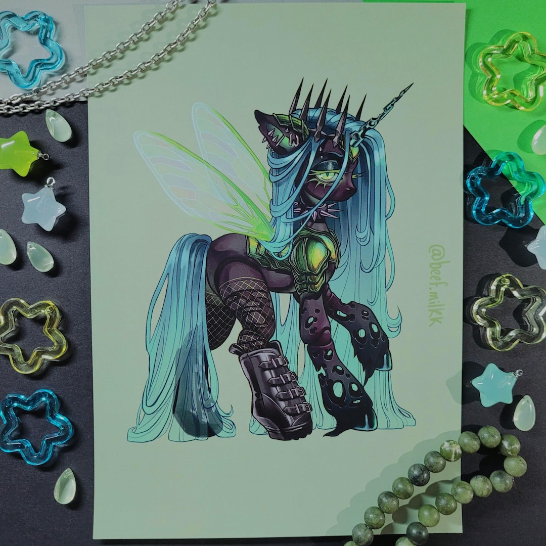 Queen Chrysalis MLP Print A5 | My Little Pony Alternative Pony Print - Etsy