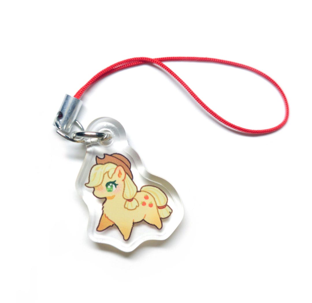 Applejack MLP Mini Keychain | My Little Pony Mane 6 Phone Charm - Etsy
