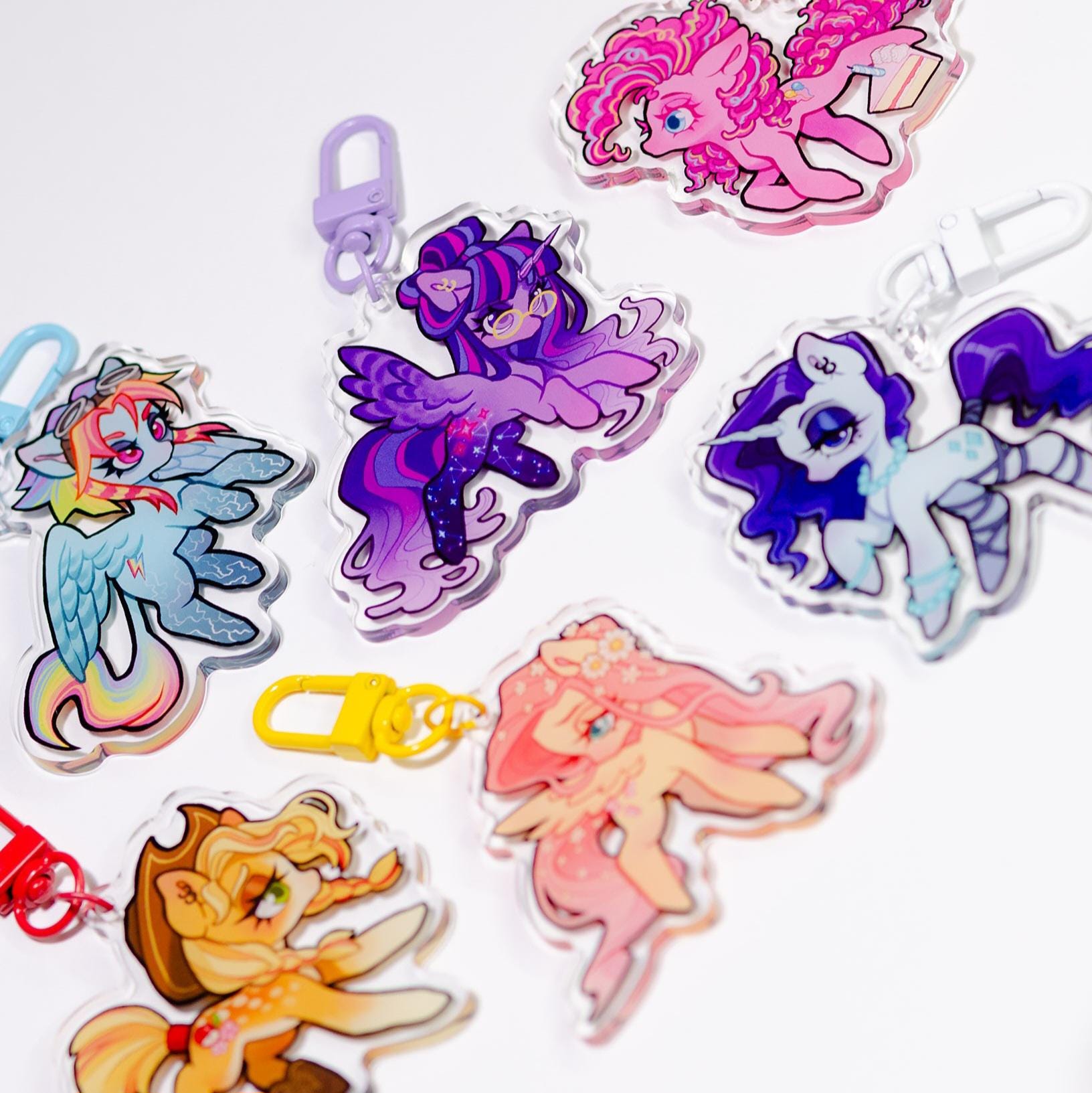Fluttershy MLP Mini Keychain | My Little Pony Mane 6 Phone Charm - Etsy UK