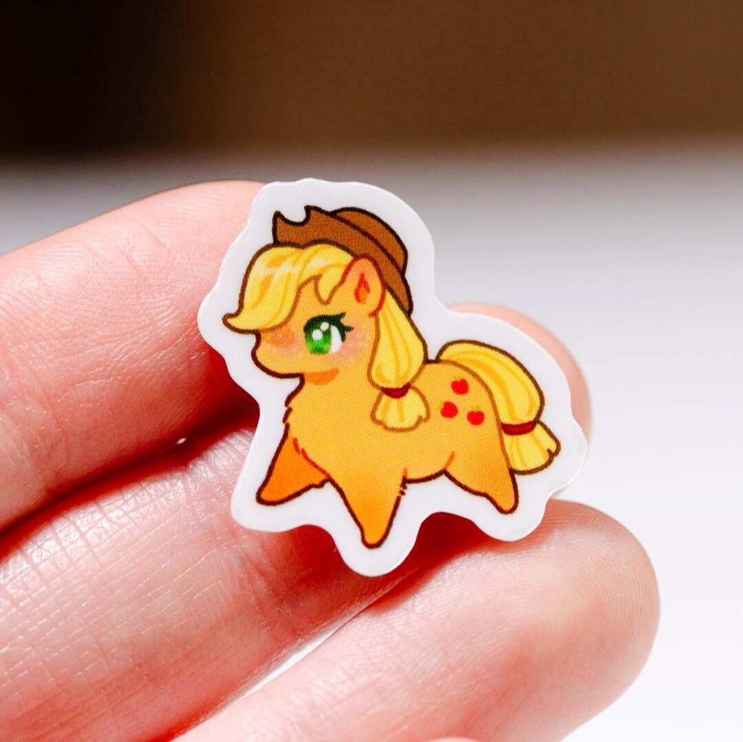 Applejack Mini Transparent Sticker| My Little Pony Mane 6 - Etsy