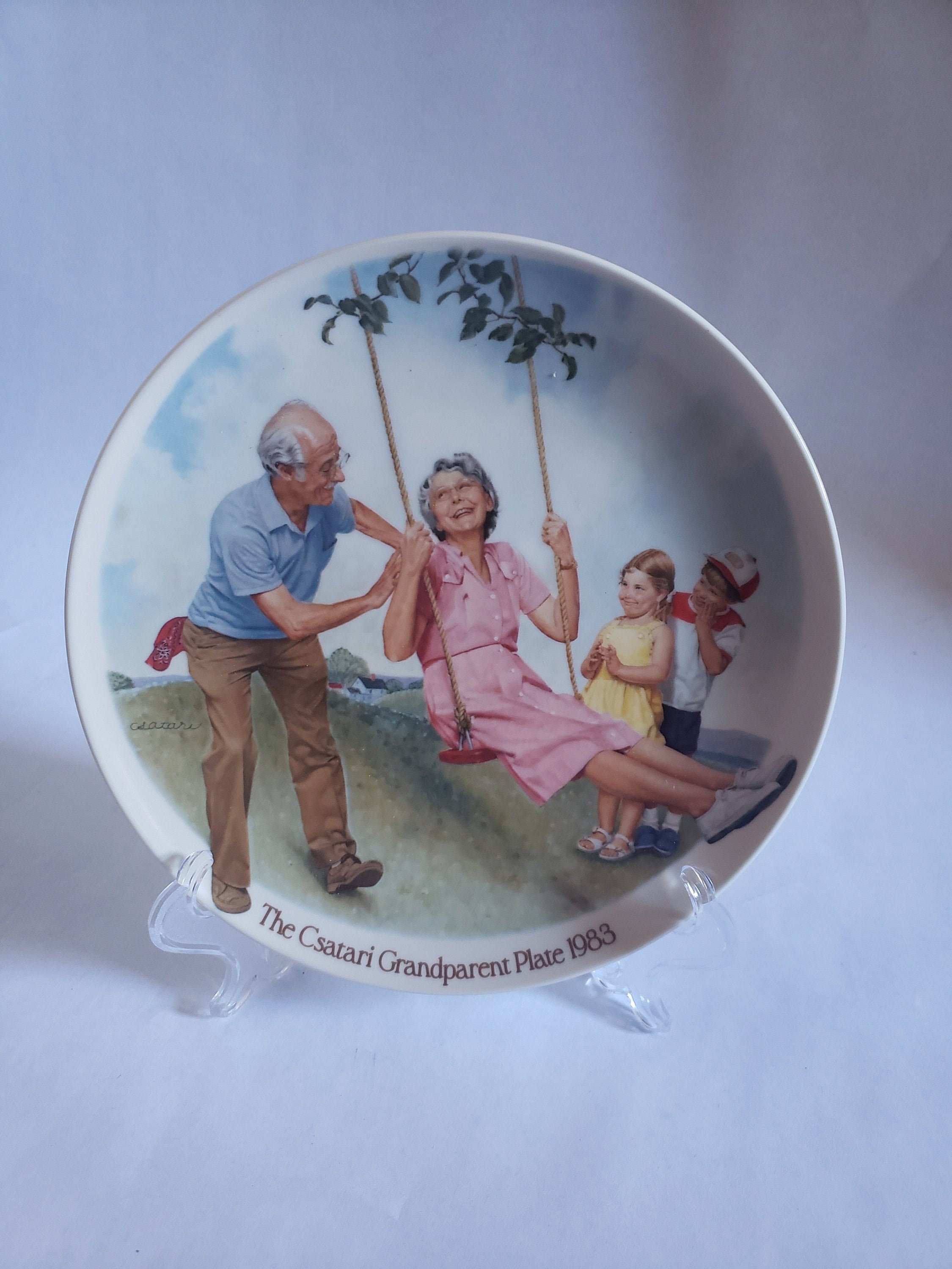 The Swinger- the Csatari Grandparent Plate 1983 - Collectible Plate- by ...