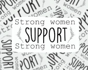 Here's to Strong Women Sticker Laptop Sticker Water - Etsy