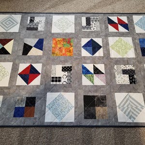 Abstract Quilt Blocks Handmade Lap Quilt - Etsy