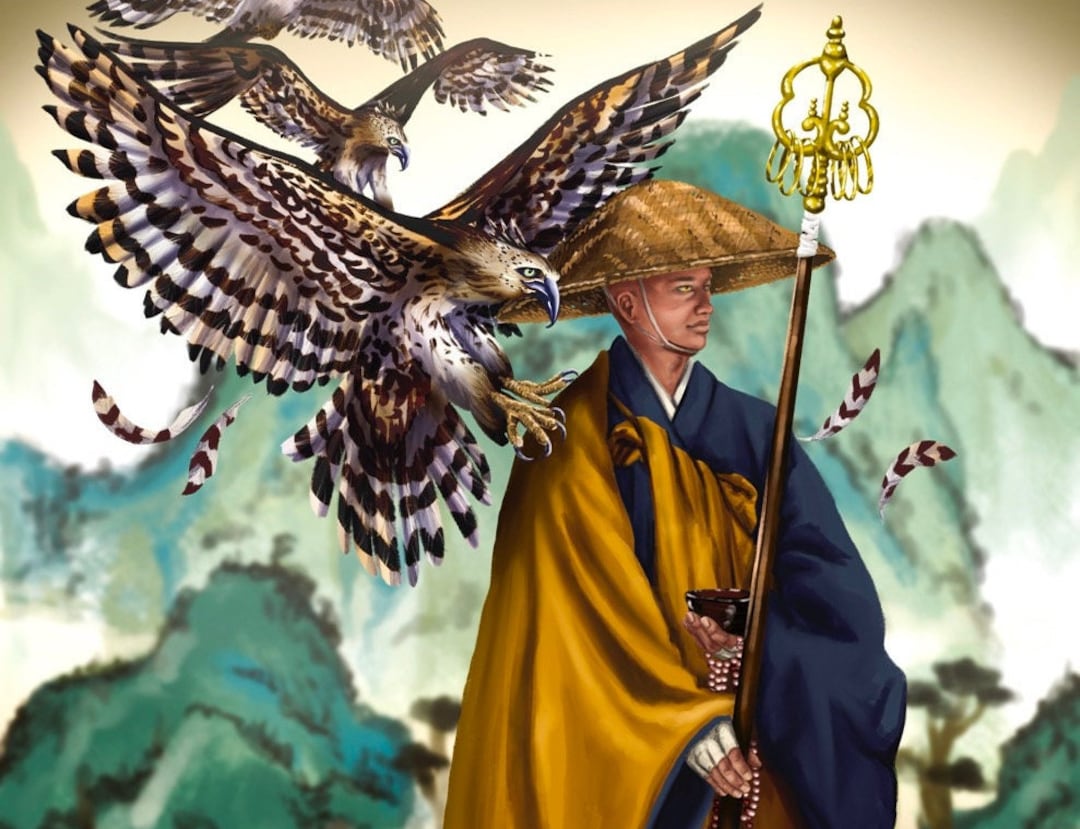 Tengu Japanese Yokai 8x10 Art Print Hawk Japanese Monster Mythology ...