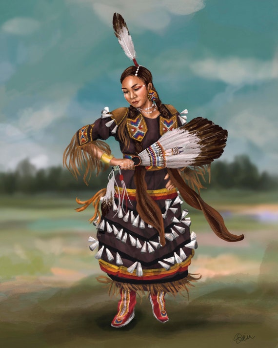 Jingle Dress Dancer Ojibwe Chippewa Woman Instant Digital | Etsy