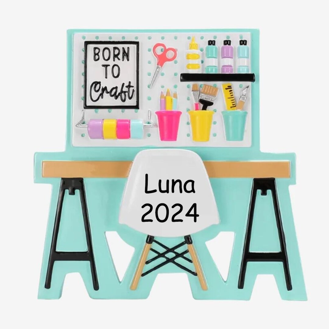 Personalized Crafting Table Christmas Ornament Crafting Personalized ...