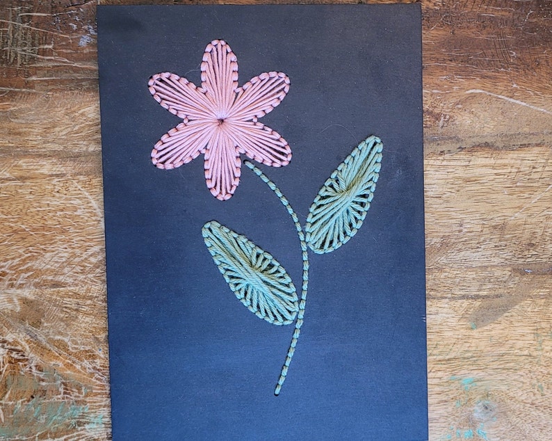 Flower String Art/embroidery Pattern (digital File) - Etsy