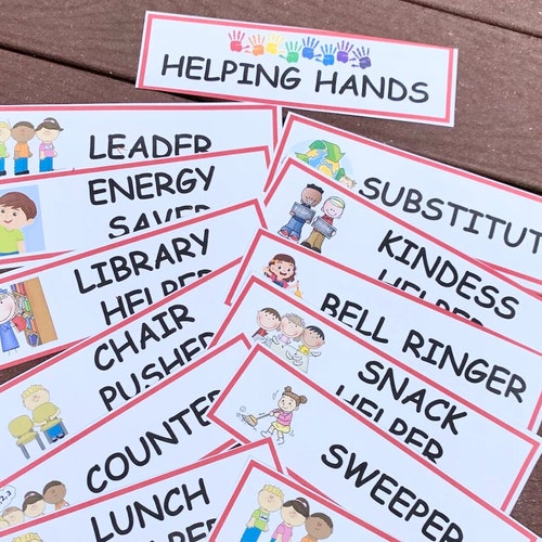 Classroom Jobs/helping Hands Set 1/preschool - Etsy