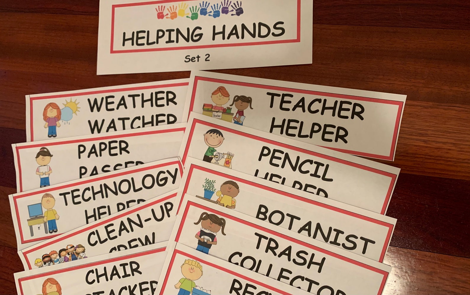 Classroom Jobs/helping Hands Set 2/preschool - Etsy