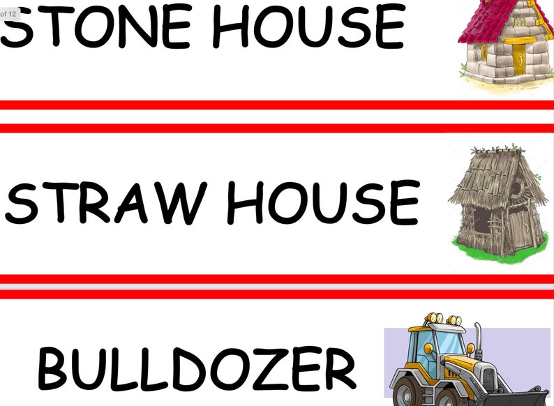 Building/construction Word Wall/emergent Literacy/preschool/spelling - Etsy