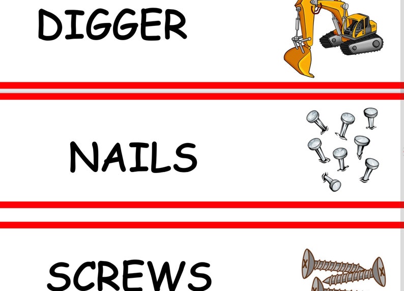 Building/construction Word Wall/emergent Literacy/preschool/spelling - Etsy
