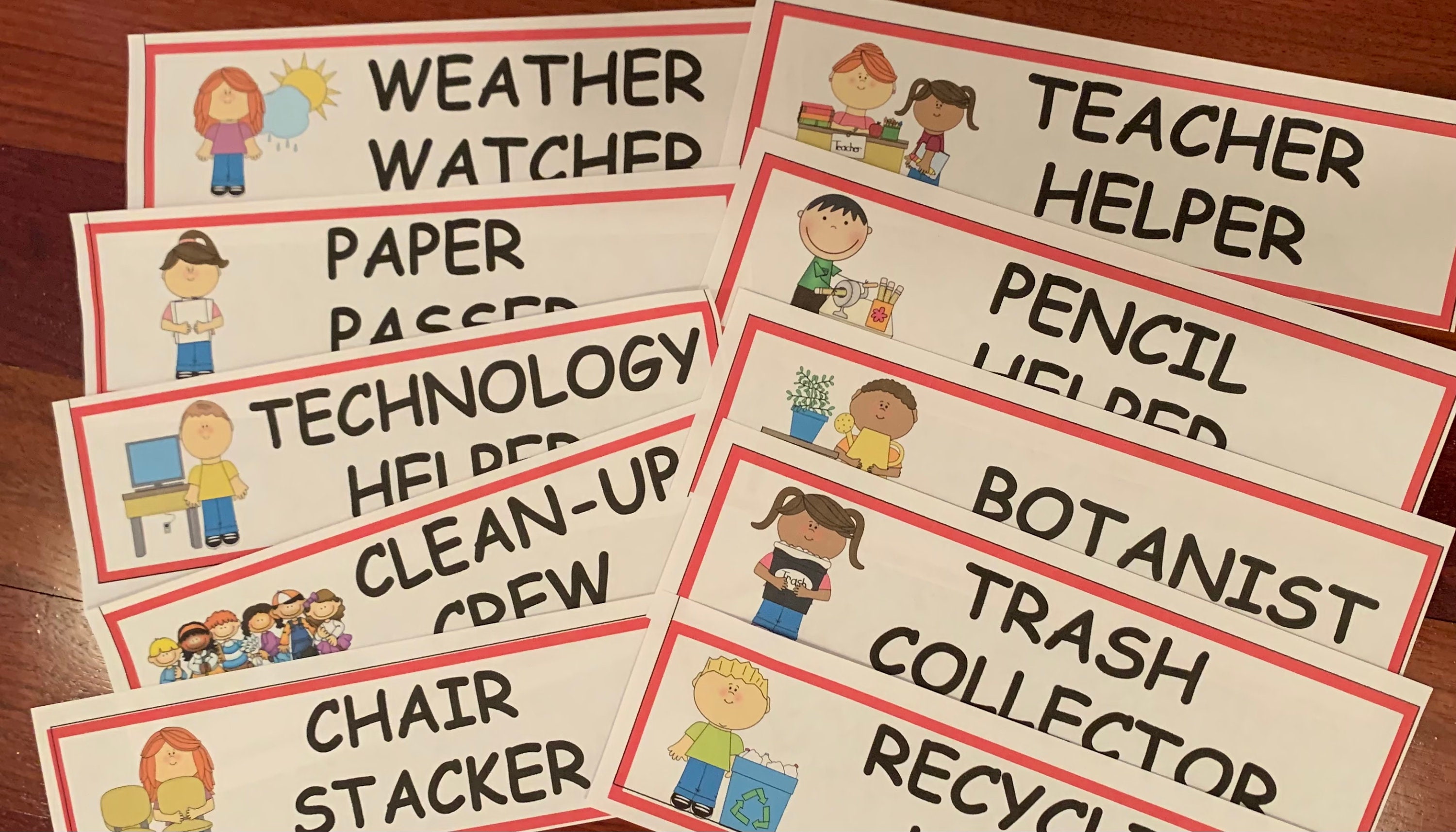 Classroom Jobs/helping Hands Set 2/preschool - Etsy UK