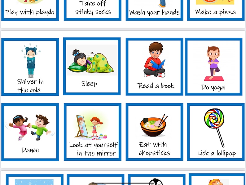 Charades for Kids/non-verbal Communication Skills - Etsy