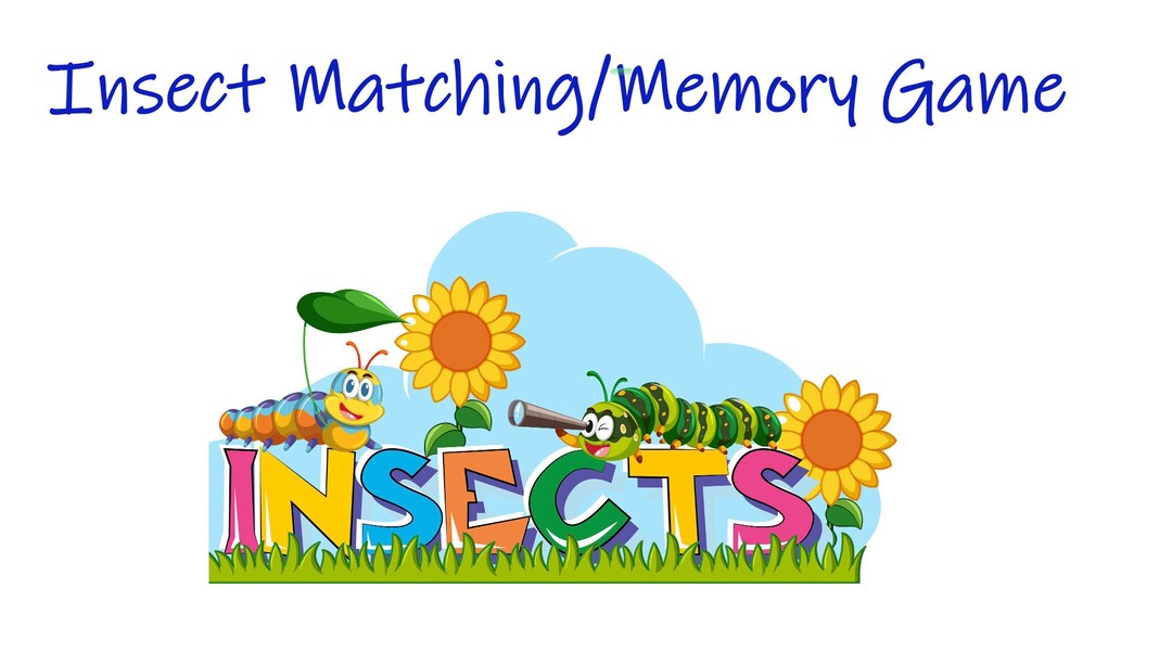 Insect Matching/memory Game - Etsy