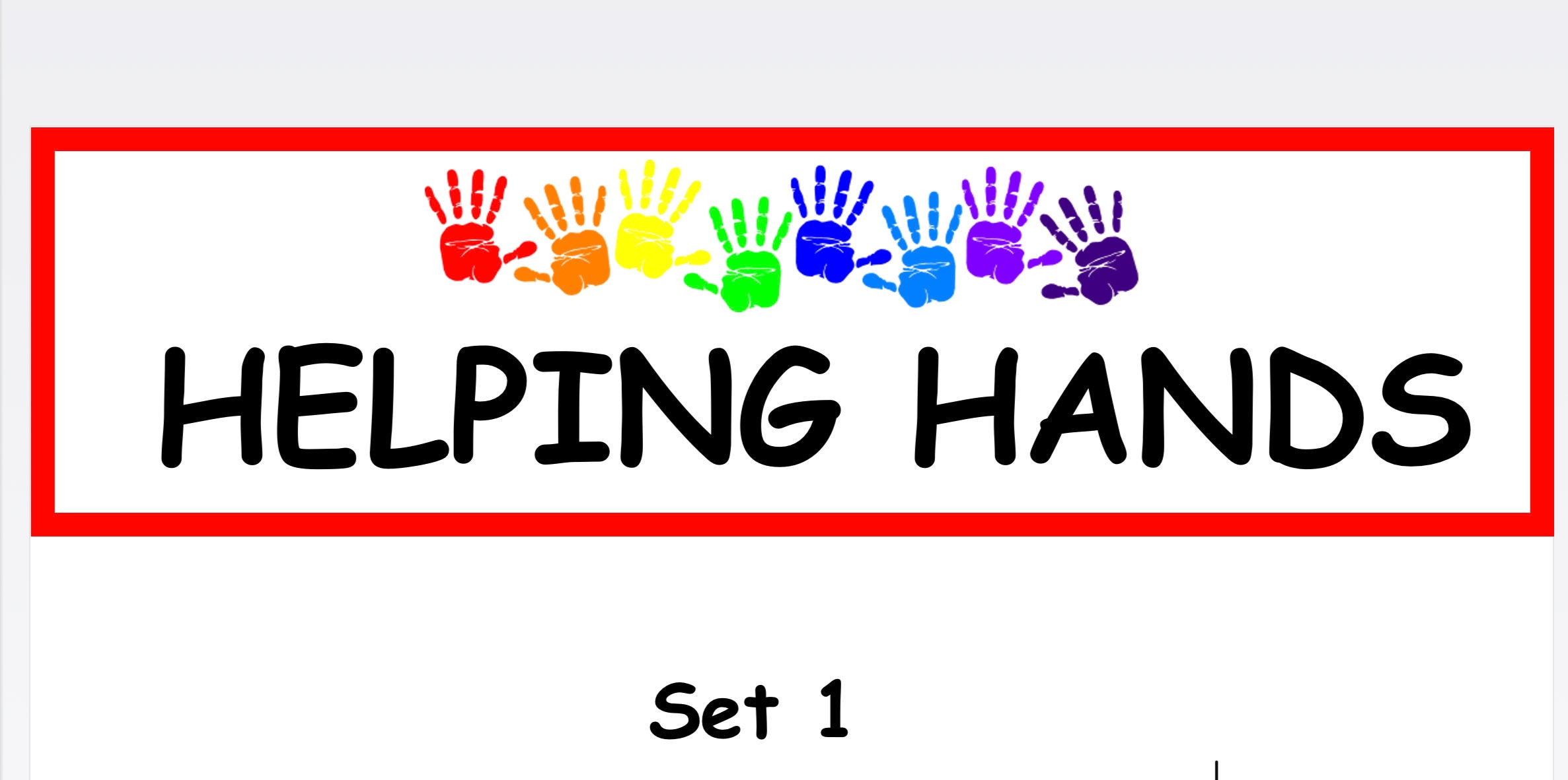 Classroom Jobs/helping Hands Set 1/preschool - Etsy