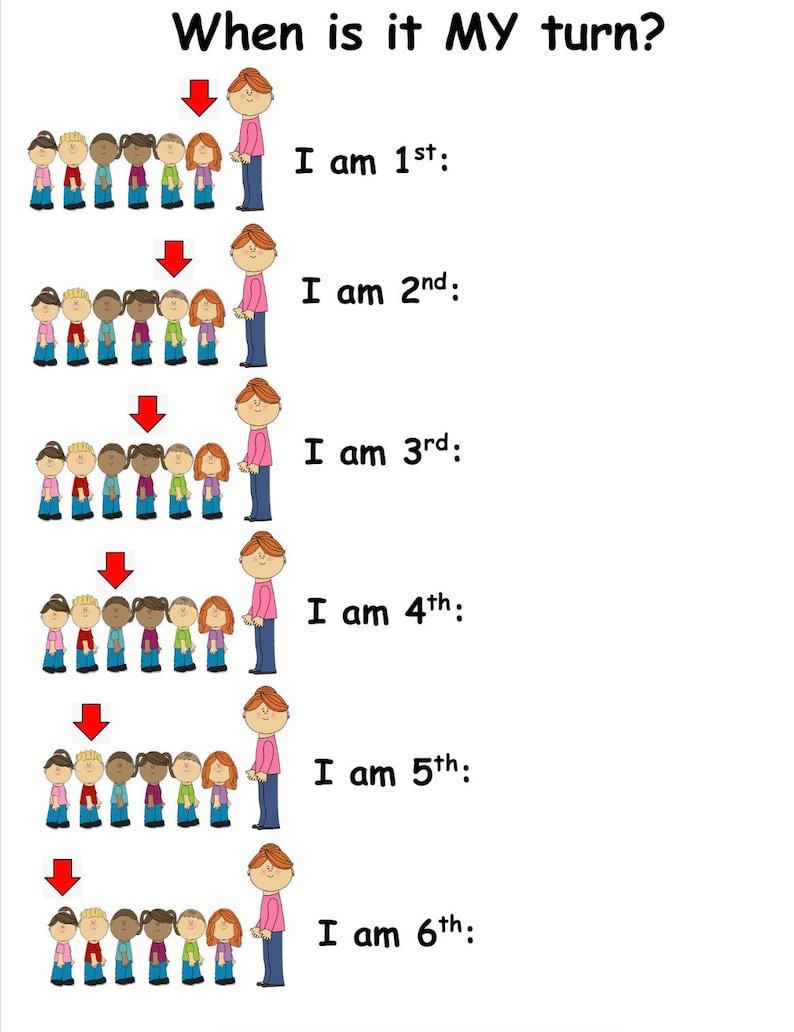 When is It MY Turn?/ordinal Numbers - Etsy
